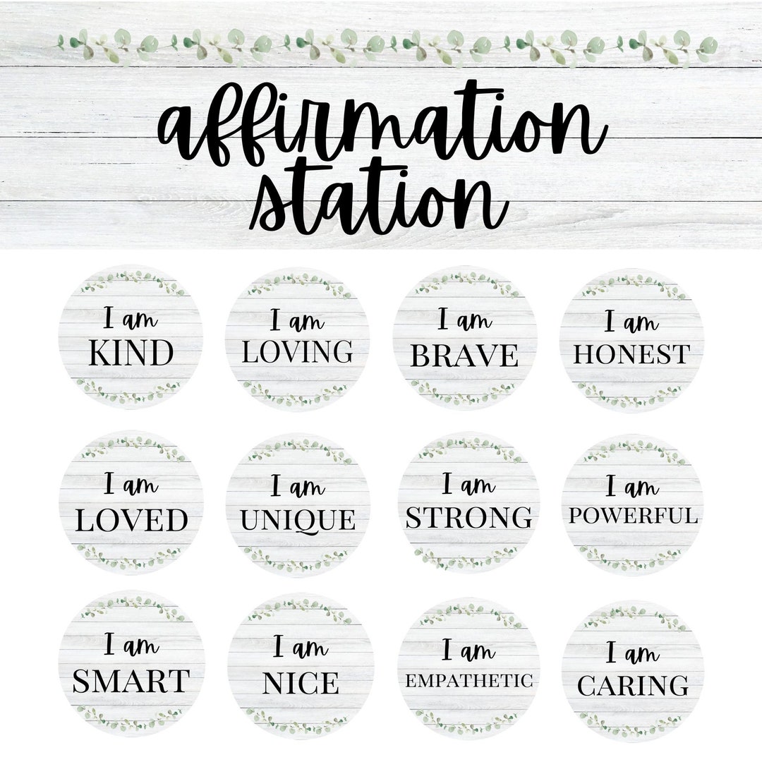 Farmhouse Affirmation Station, Classroom, Psychology, Positivity, Self ...