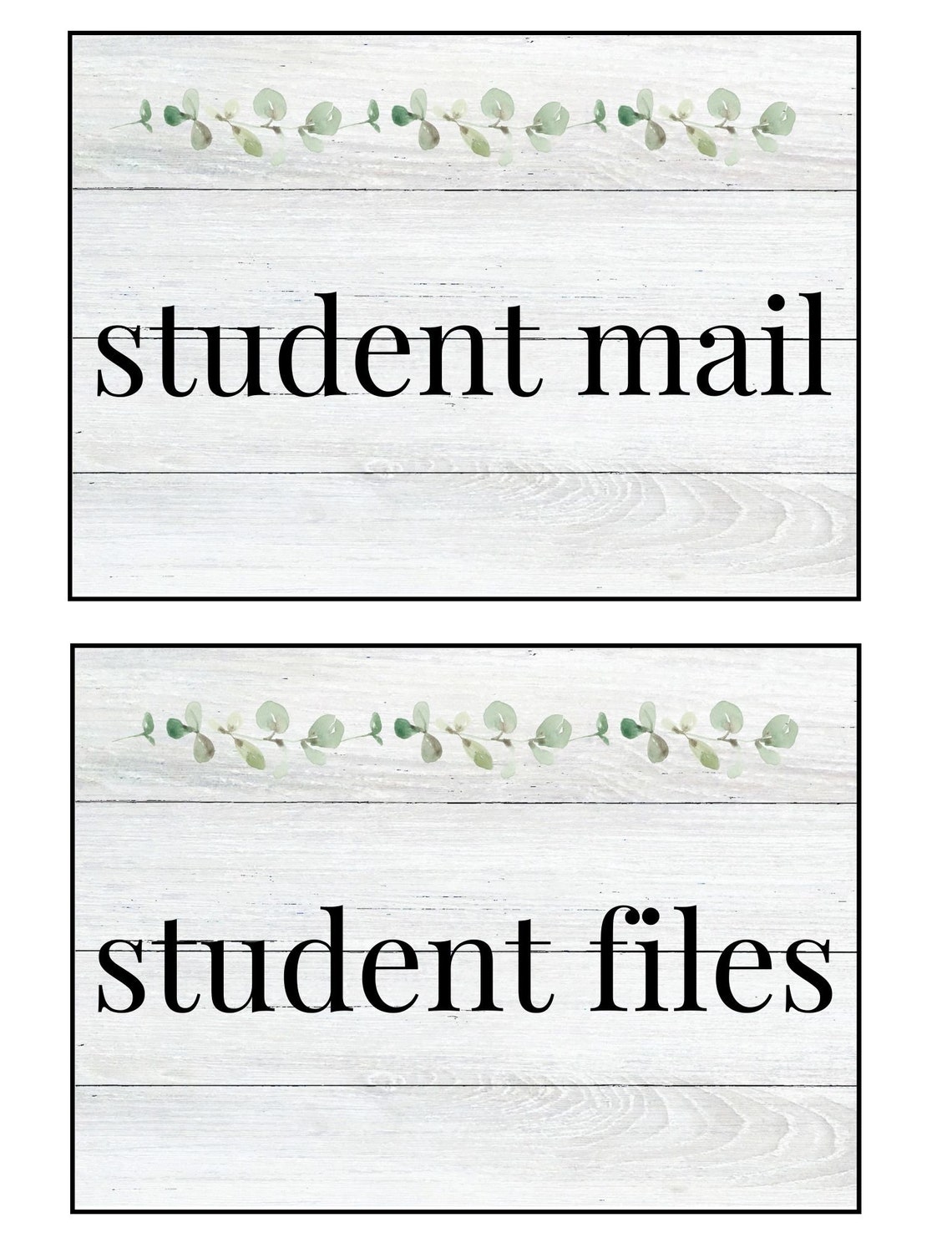Farmhouse Student Number Labels, Classroom Organization (digital ...