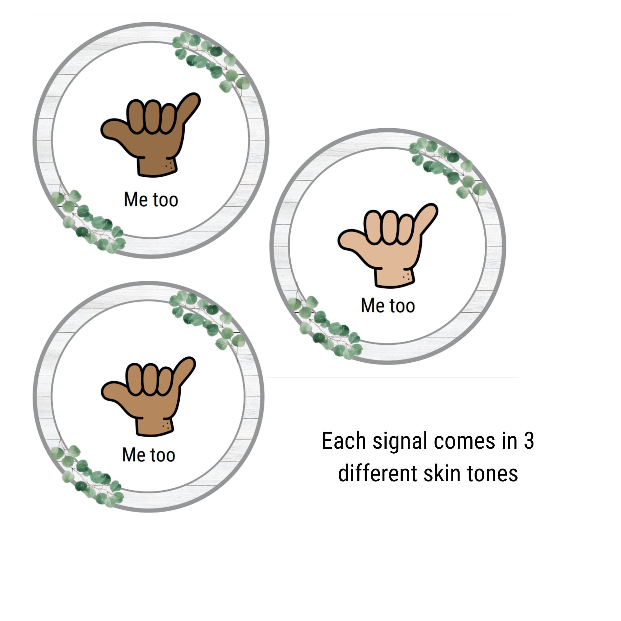 Eucalyptus Farmhouse Classroom Hand Signal Posters, Multicultural ...