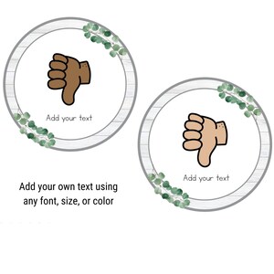 Eucalyptus Farmhouse Classroom Hand Signal Posters, Multicultural ...