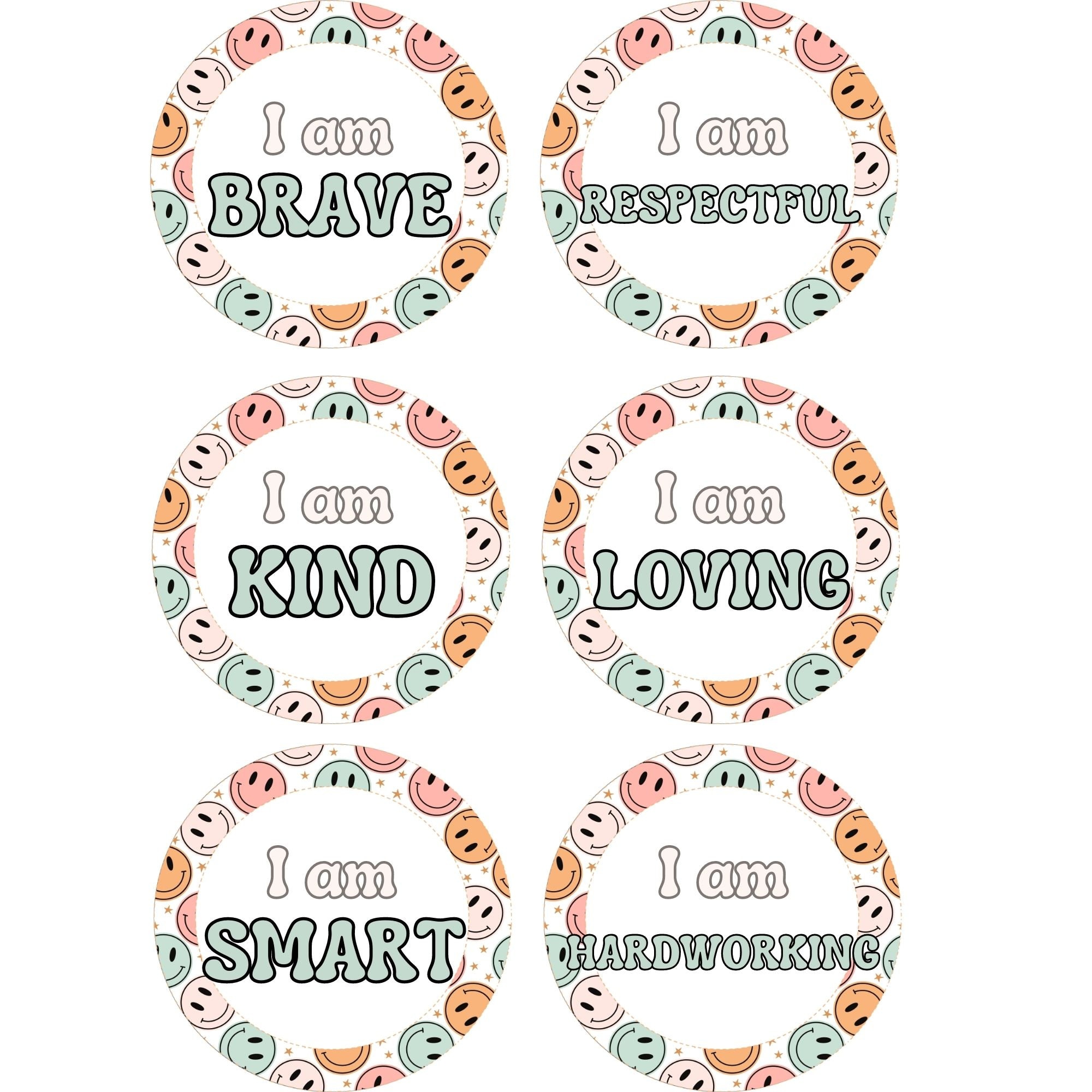 Groovy Retro Affirmation Station for the Classroom, Kids Affirmation ...