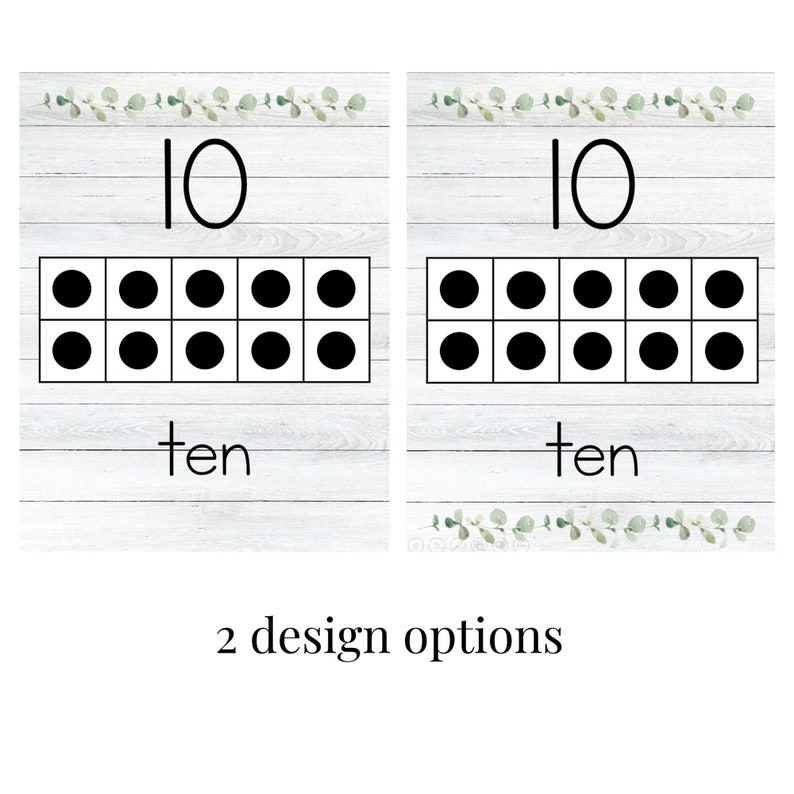 Ten Frame Posters Numbers 0-20, Number Sense, Modern Farmhouse Class ...