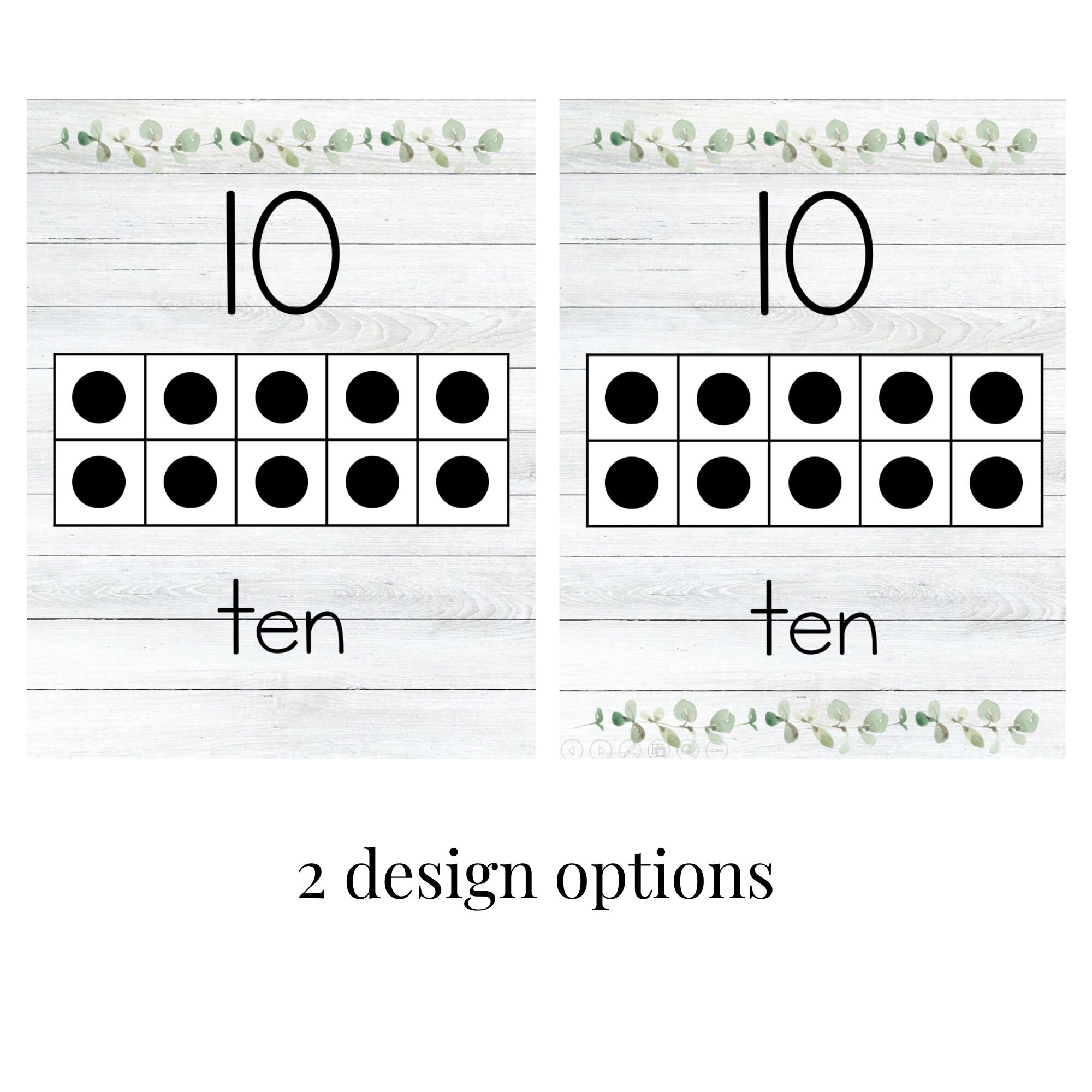Ten Frame Posters Numbers 0-20, Number Sense, Modern Farmhouse Class ...