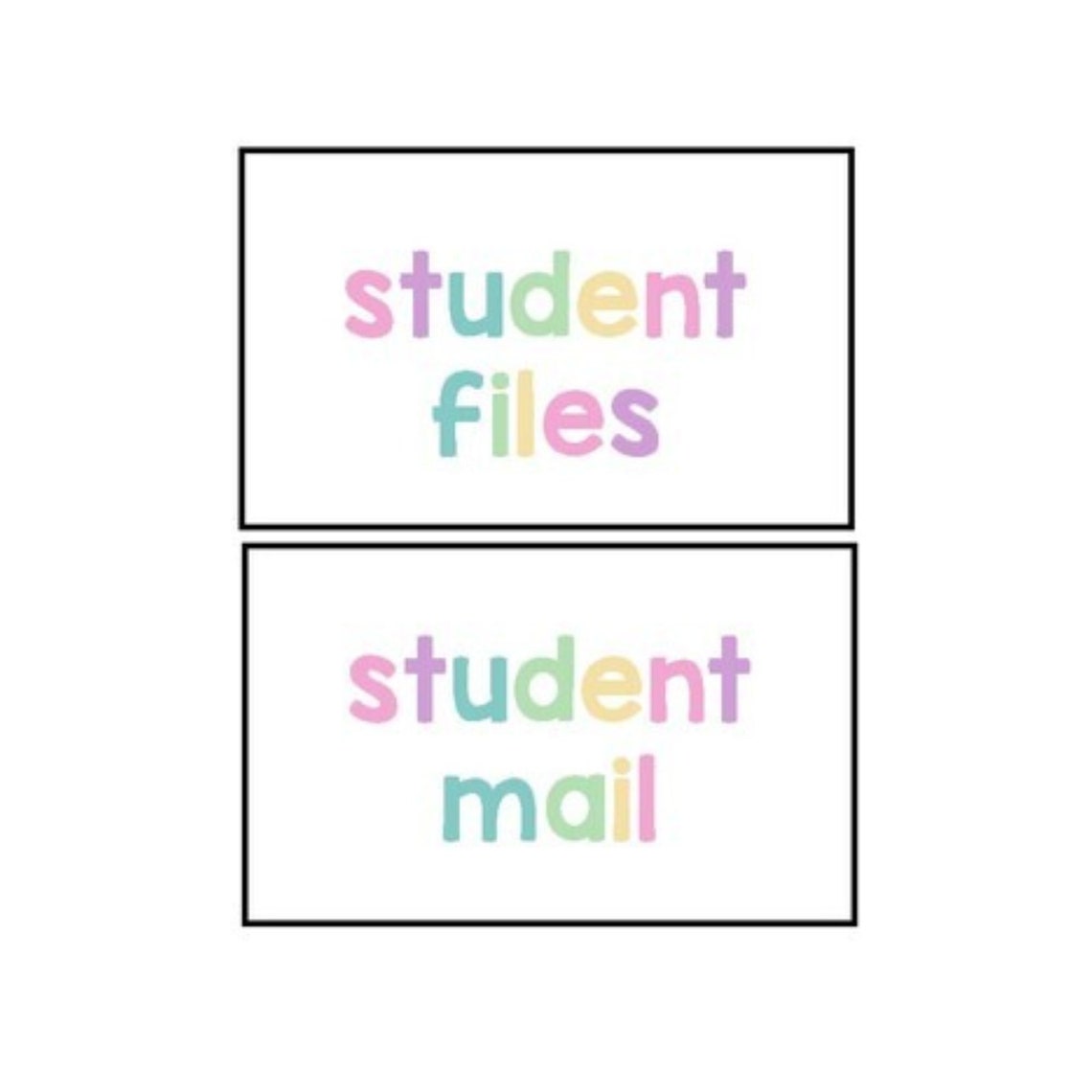 Numbered Labels, Student Data Folders, Student Mailboxes, Classroom ...