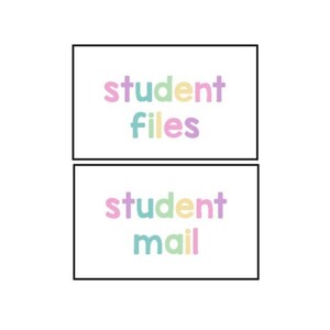 Numbered Labels, Student Data Folders, Student Mailboxes, Classroom ...