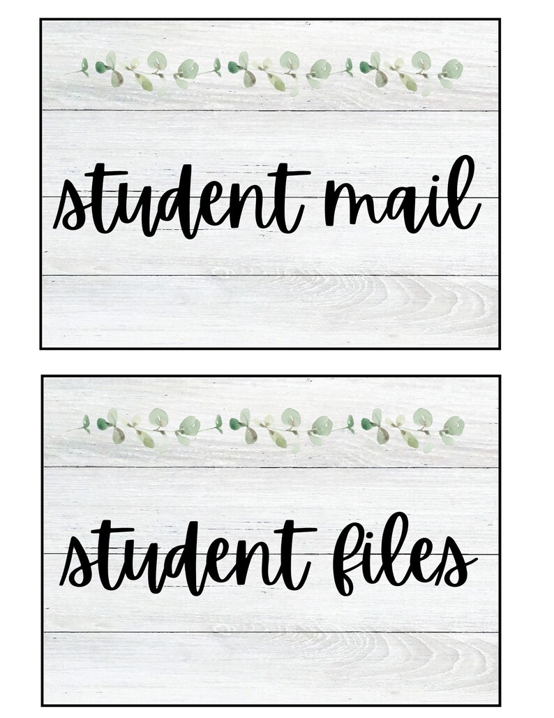 Numbered Labels, Student Data Folders, Student Mailboxes, Classroom ...