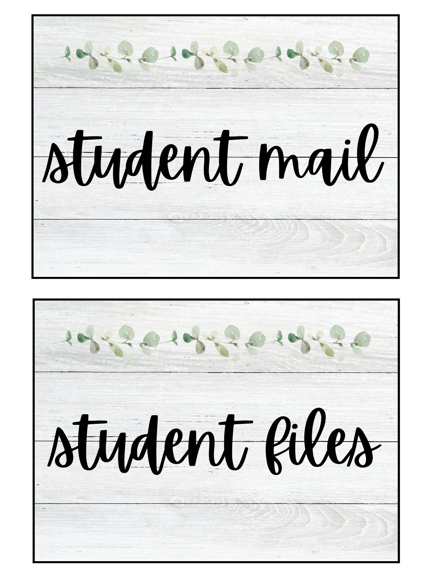 Farmhouse Student Number Labels, Classroom Organization (digital ...
