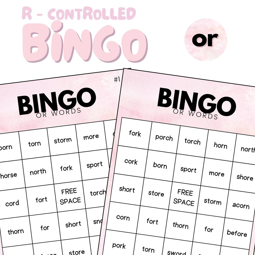 Bossy R Bingo, R Controlled Vowels, Phonics, Centers, Games, Activities ...