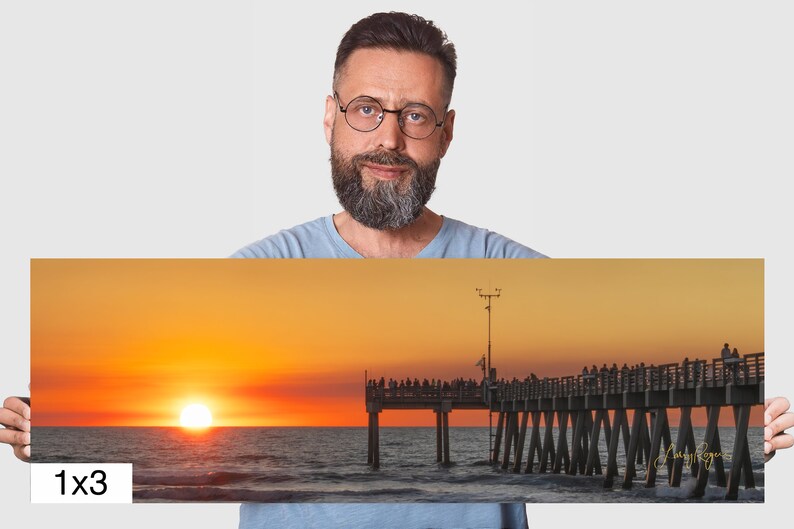 Venice Beach Sunset, Pier, Venice Beach Florida, Wall Art, Living Room ...