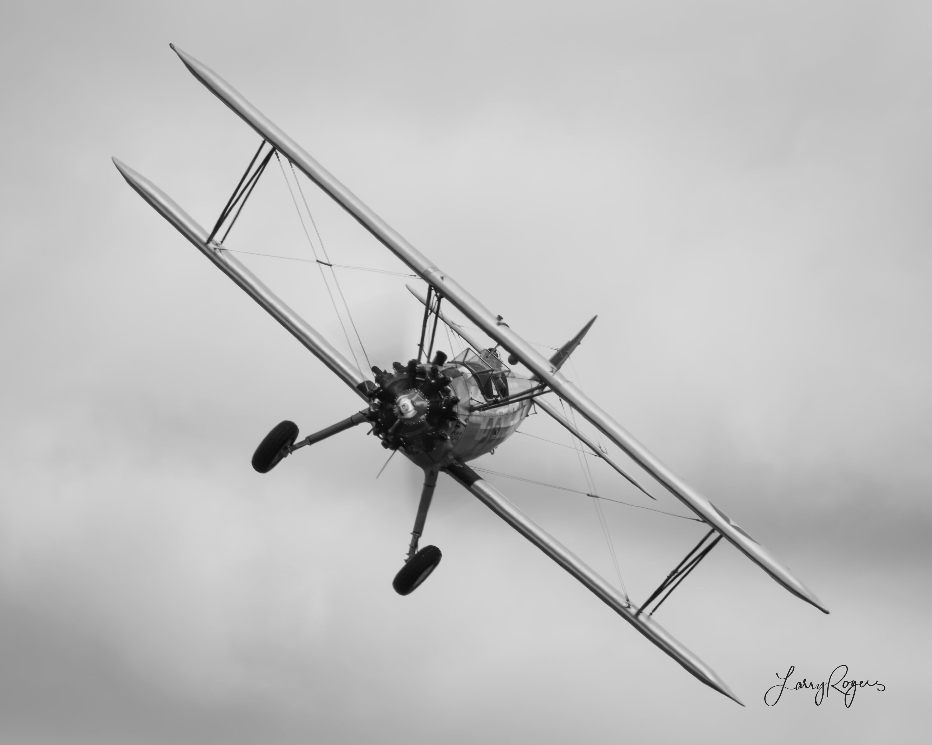 Stearman Biplane, Open Cockpit, Taken In-flight, Aviation Wall Art ...