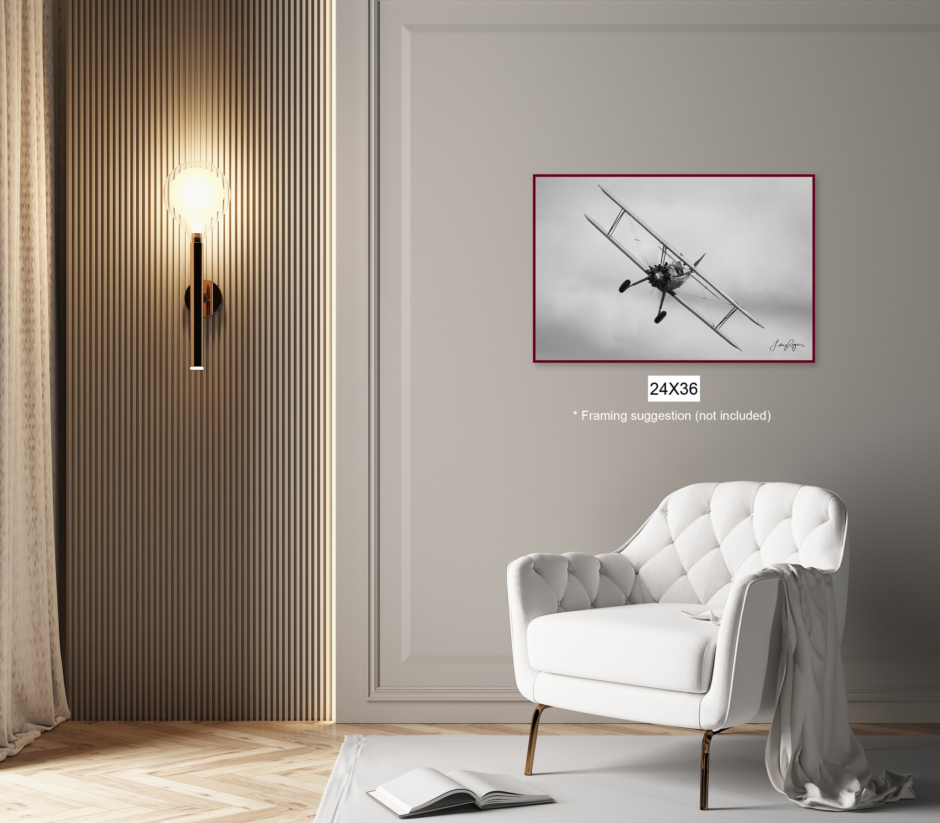 Stearman Biplane, Open Cockpit, Taken In-flight, Aviation Wall Art ...