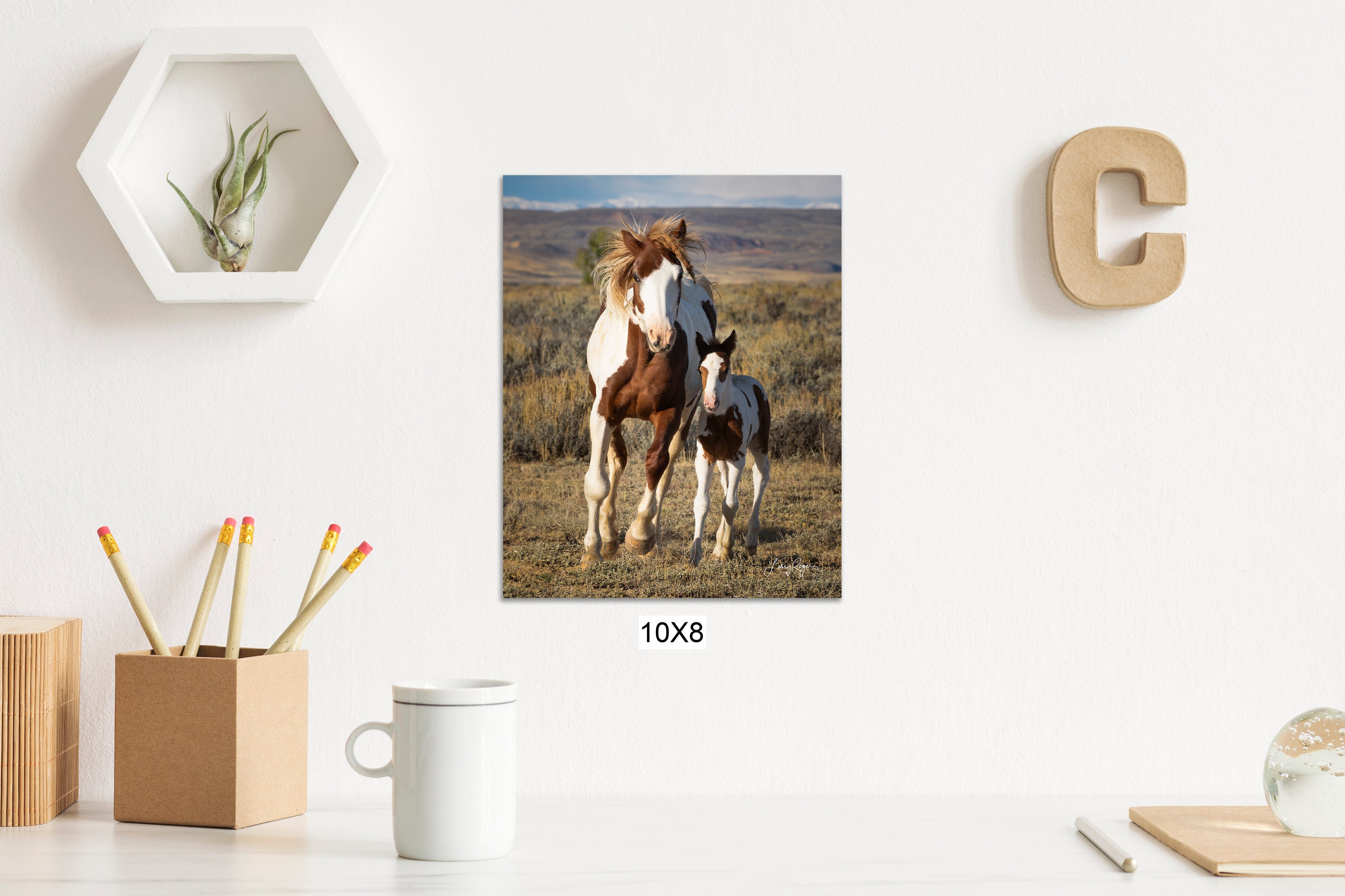 Wild Horses Print: Mare and Foal, Western Wall Art - Etsy