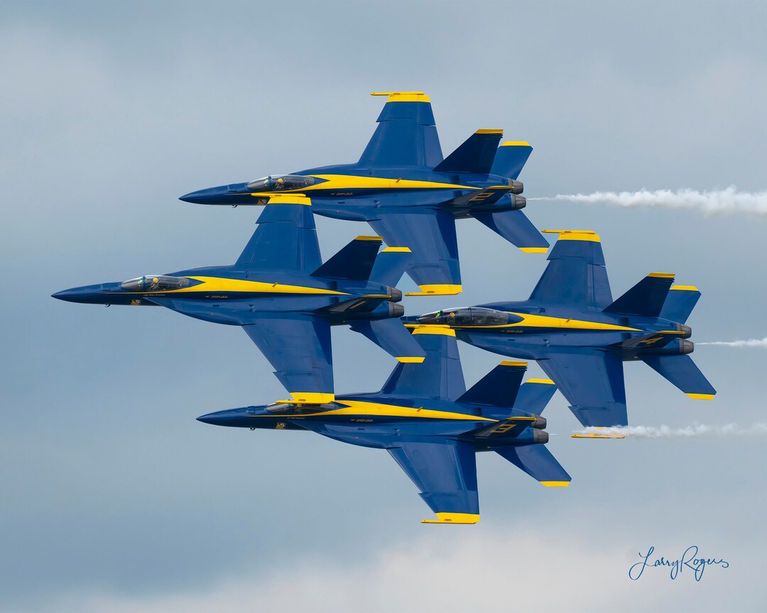 US Navy Blue Angels, Diamond Formation, Pass-in-review, Wall Art ...