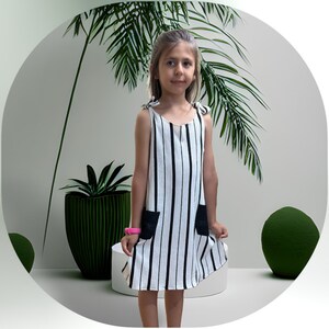 Girls Tie Shoulder Sundress | PDF Sewing Pattern| Dress and Top With ...