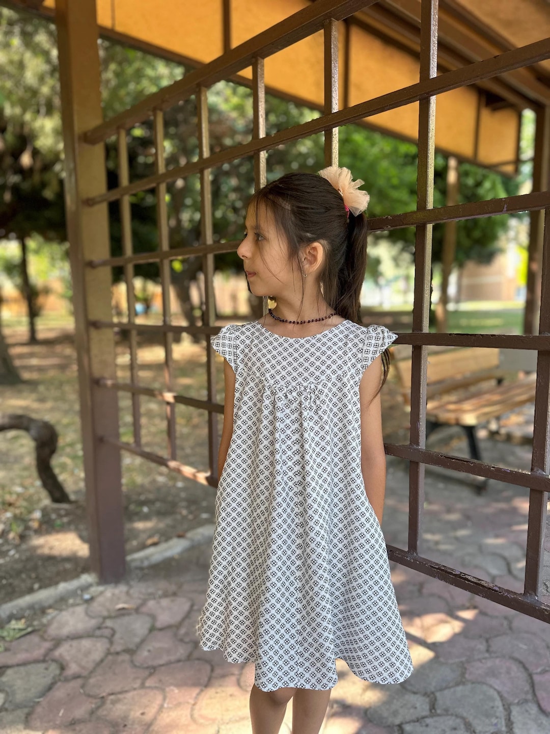 Girls Dress PDF Sewing Pattern With Long Sleeve Cap Sleeve and Tier ...