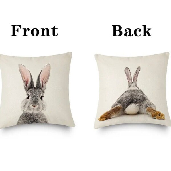 Rabbit Cushion - Etsy