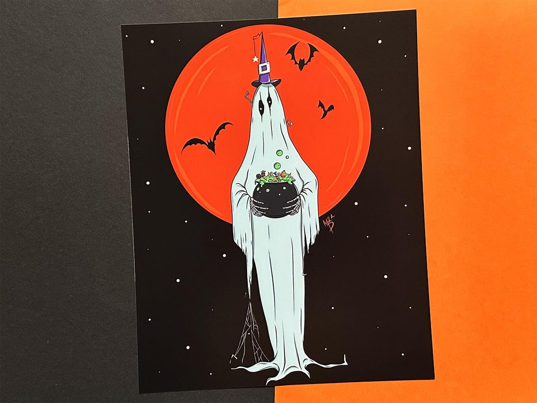Spooky Halloween Ghost Wall Art | Dark Decor | Witchy Vibes | Ghosts ...