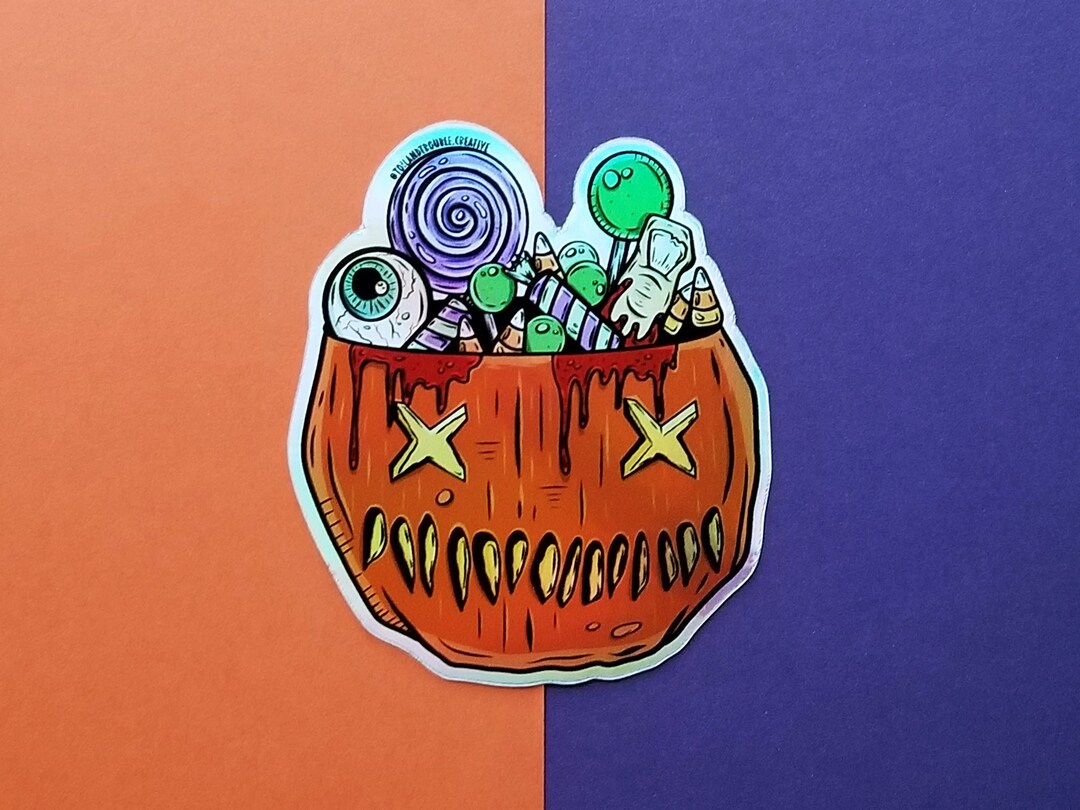 Trick R Treat Sam Horror Art Halloween Candy Pumpkin Holographic ...