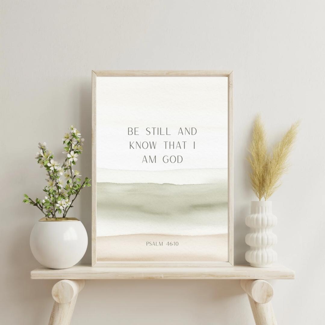 Christian Wall Art - 'be Still and Know That I Am God' - Psalm 46:10 - Etsy