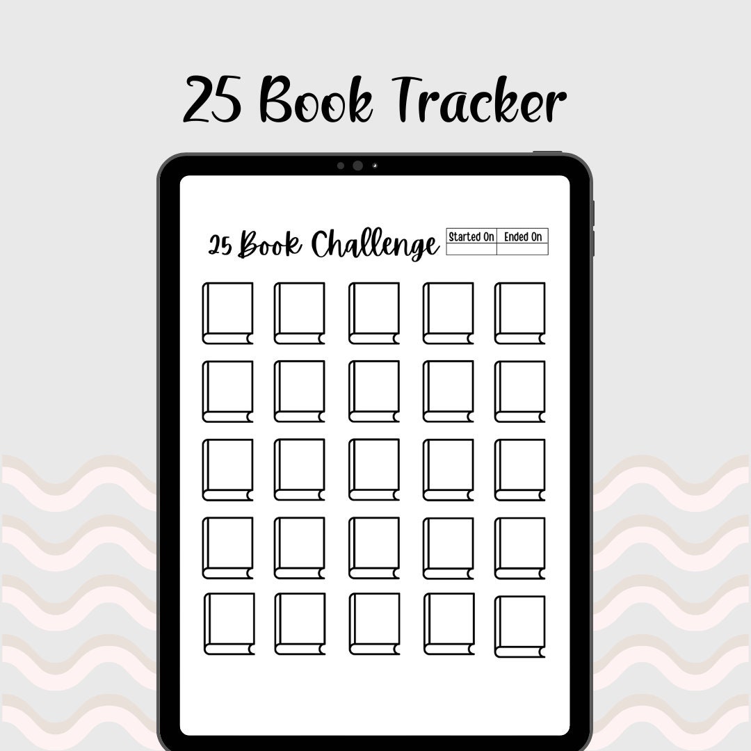 Printable Book Tracker, Digital Book Keeper, Printable Book Keeper, 25 ...