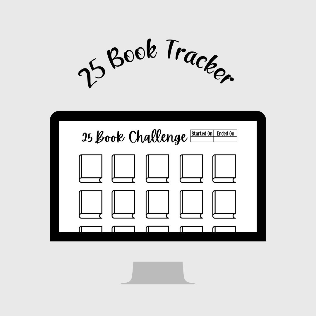 Printable Book Tracker, Digital Book Keeper, Printable Book Keeper, 25 ...