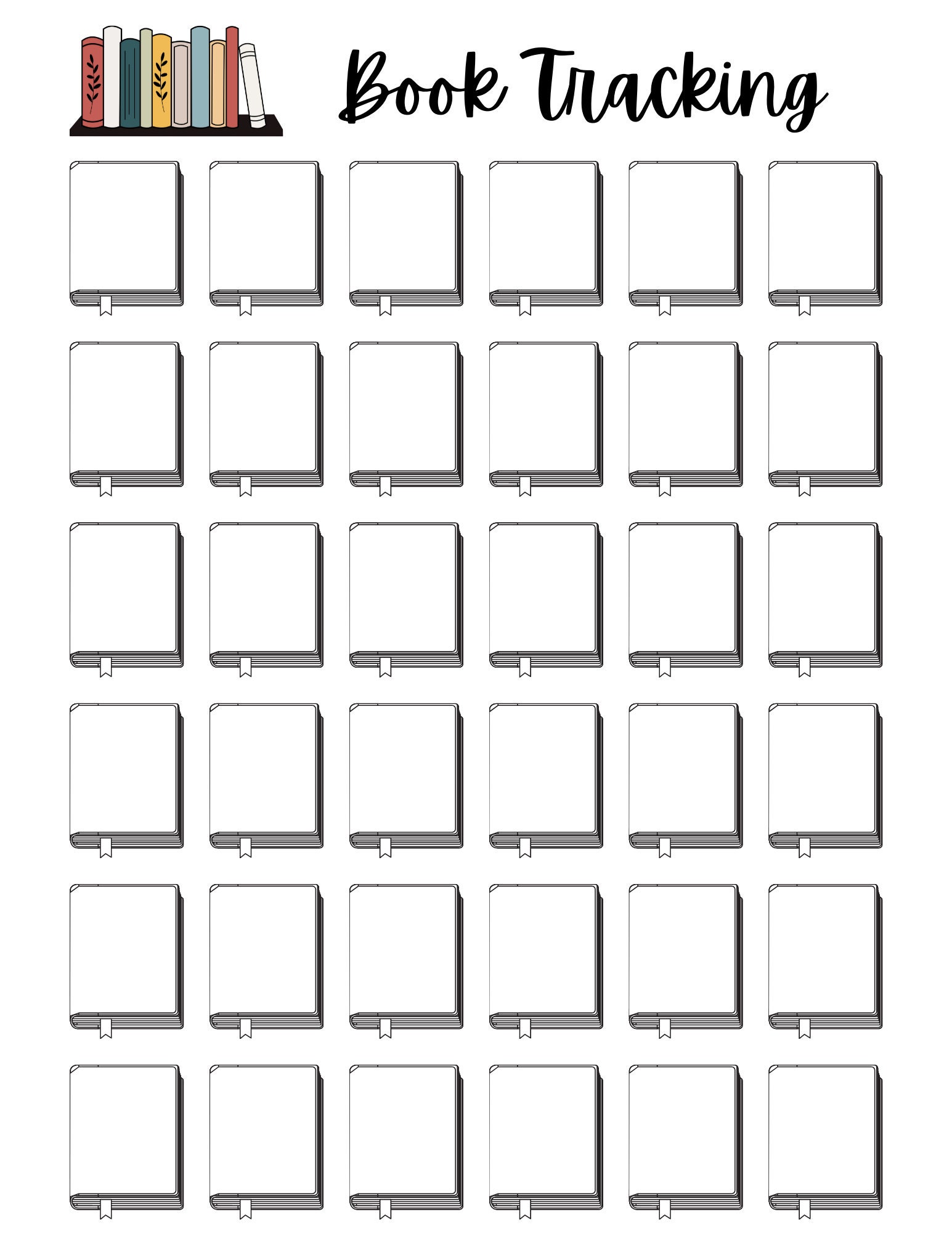 Printable Book Tracker, Digital Book Keeper, Printable Book Keeper, 100 ...