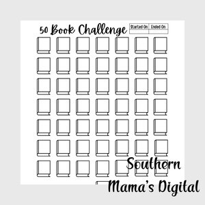 Printable Book Tracker, Digital Book Keeper, Printable Book Keeper, 50 ...