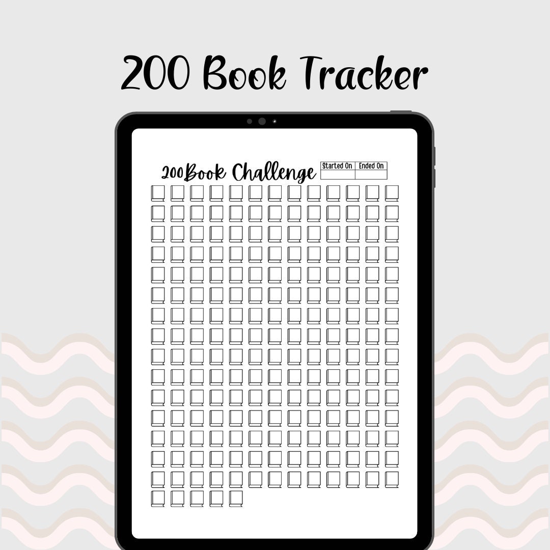 Printable Book Tracker, Digital Book Keeper, Printable Book Keeper, 200 ...
