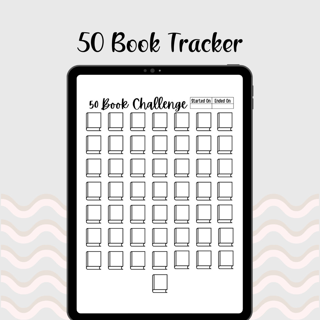 Printable Book Tracker, Digital Book Keeper, Printable Book Keeper, 50 ...