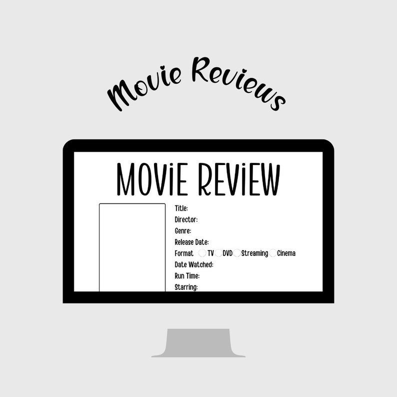 Movie Review, Digital Movie Review, Printable Movie Review, Series ...