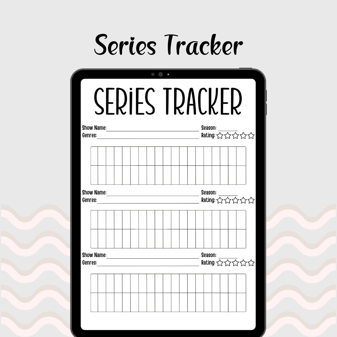 Series Tracker PDF, Digital Series Tracker, Printable Series Tracker ...