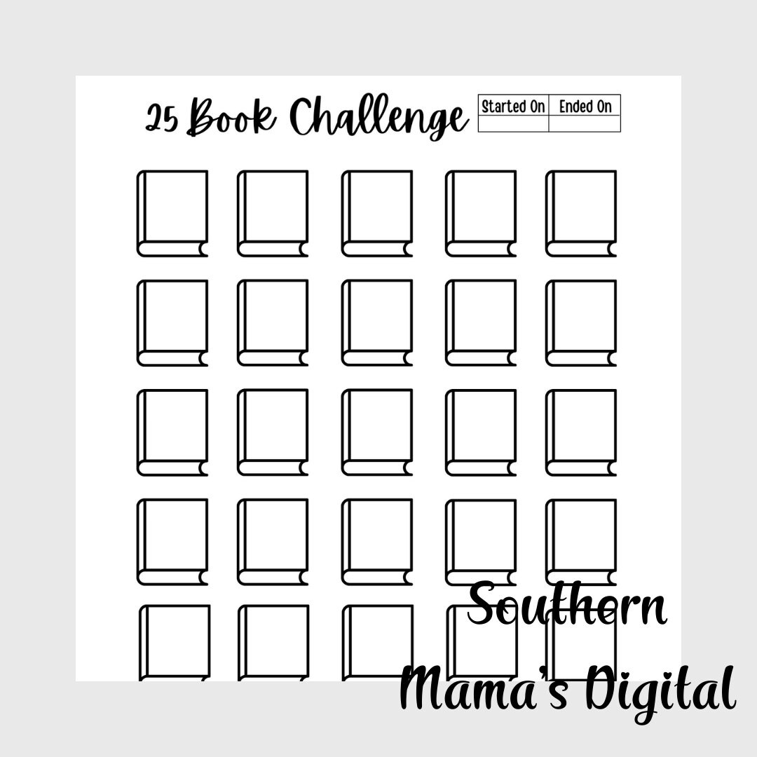 Printable Book Tracker, Digital Book Keeper, Printable Book Keeper, 25 ...