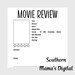 Movie Review, Digital Movie Review, Printable Movie Review, Series ...