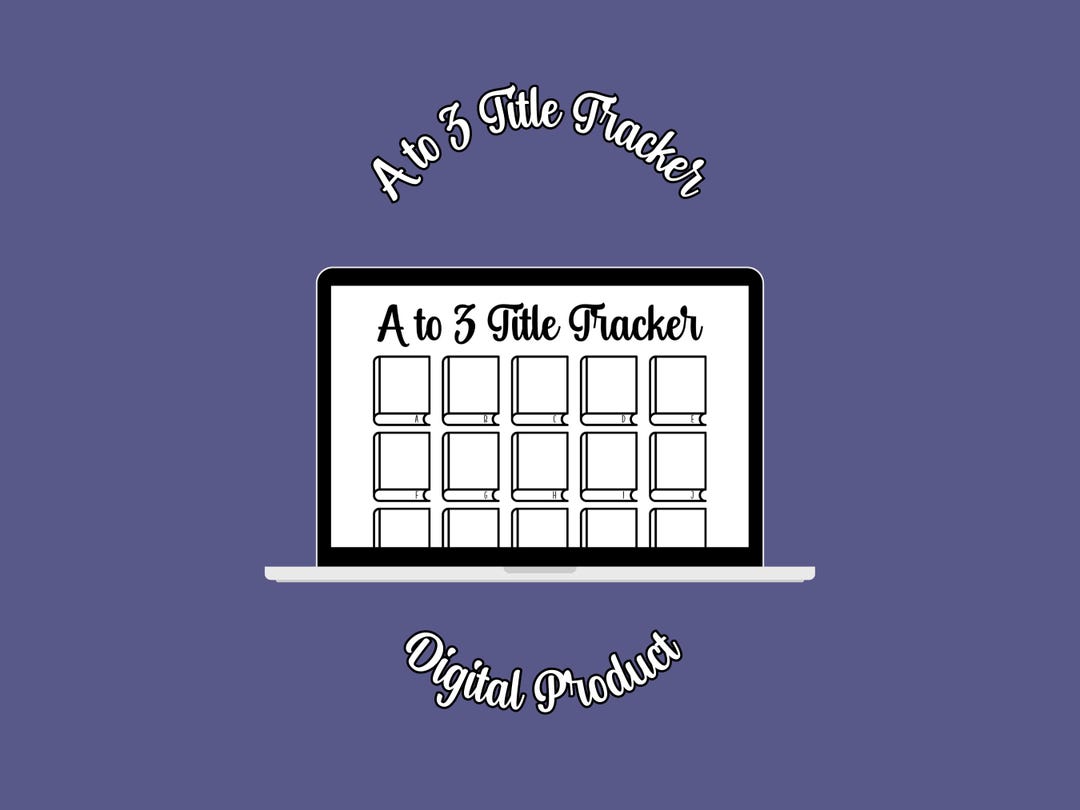 A to Z Book Title Tracker, Reading Challenge (PDF Download) - Etsy