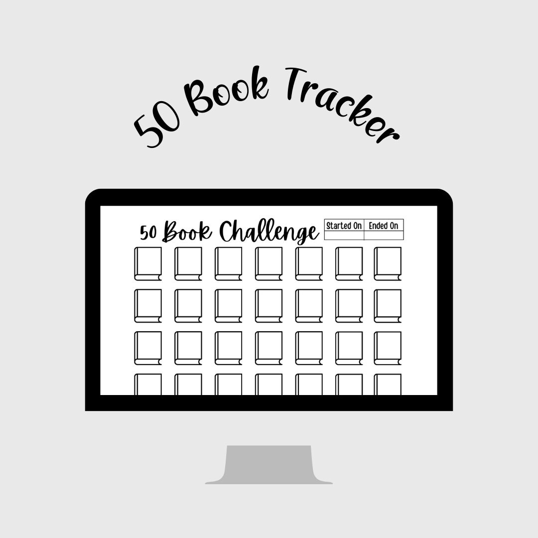 Printable Book Tracker, Digital Book Keeper, Printable Book Keeper, 50 ...