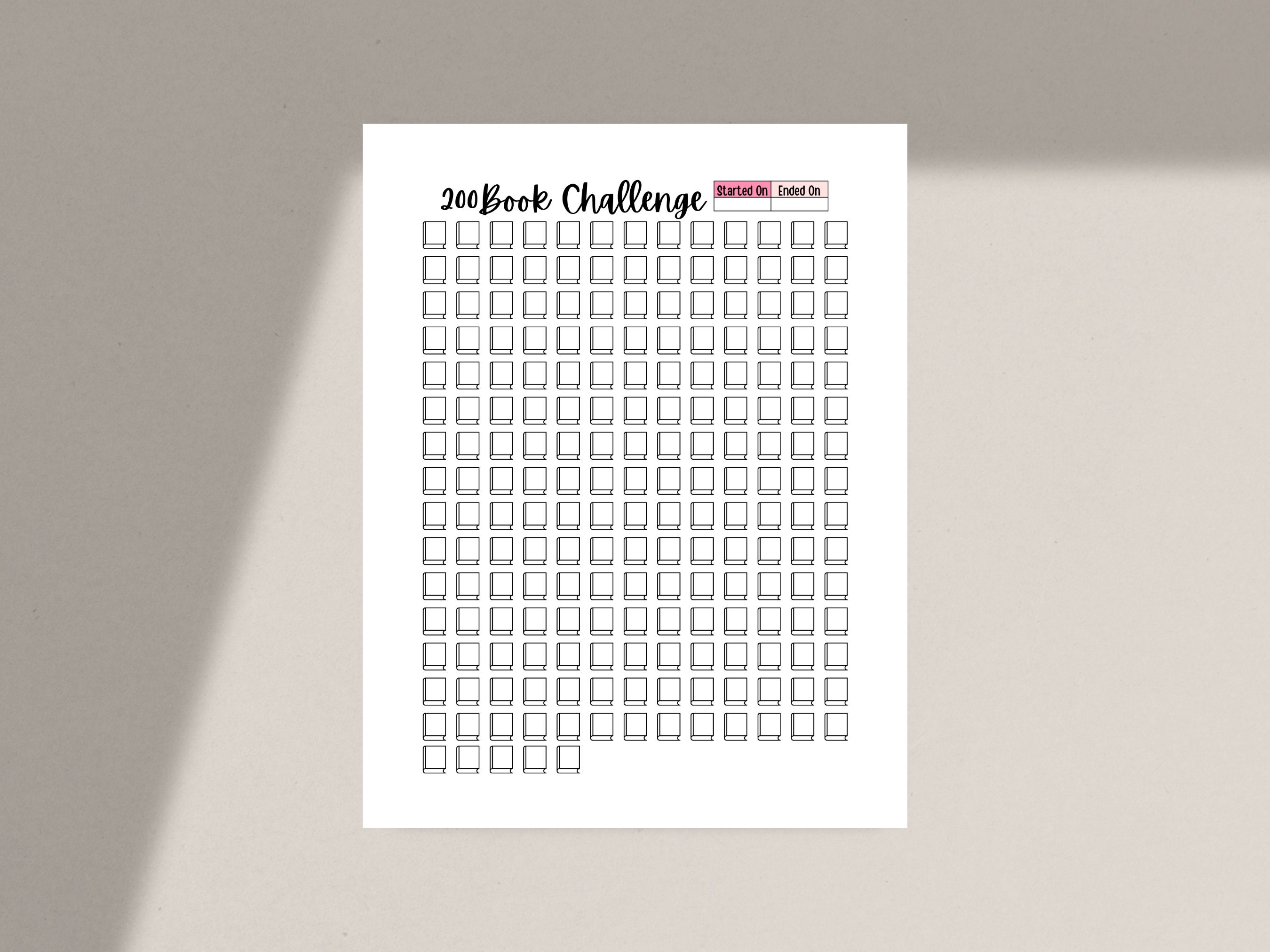 Printable Book Tracker, Digital Book Keeper, Printable Book Keeper, 200 ...