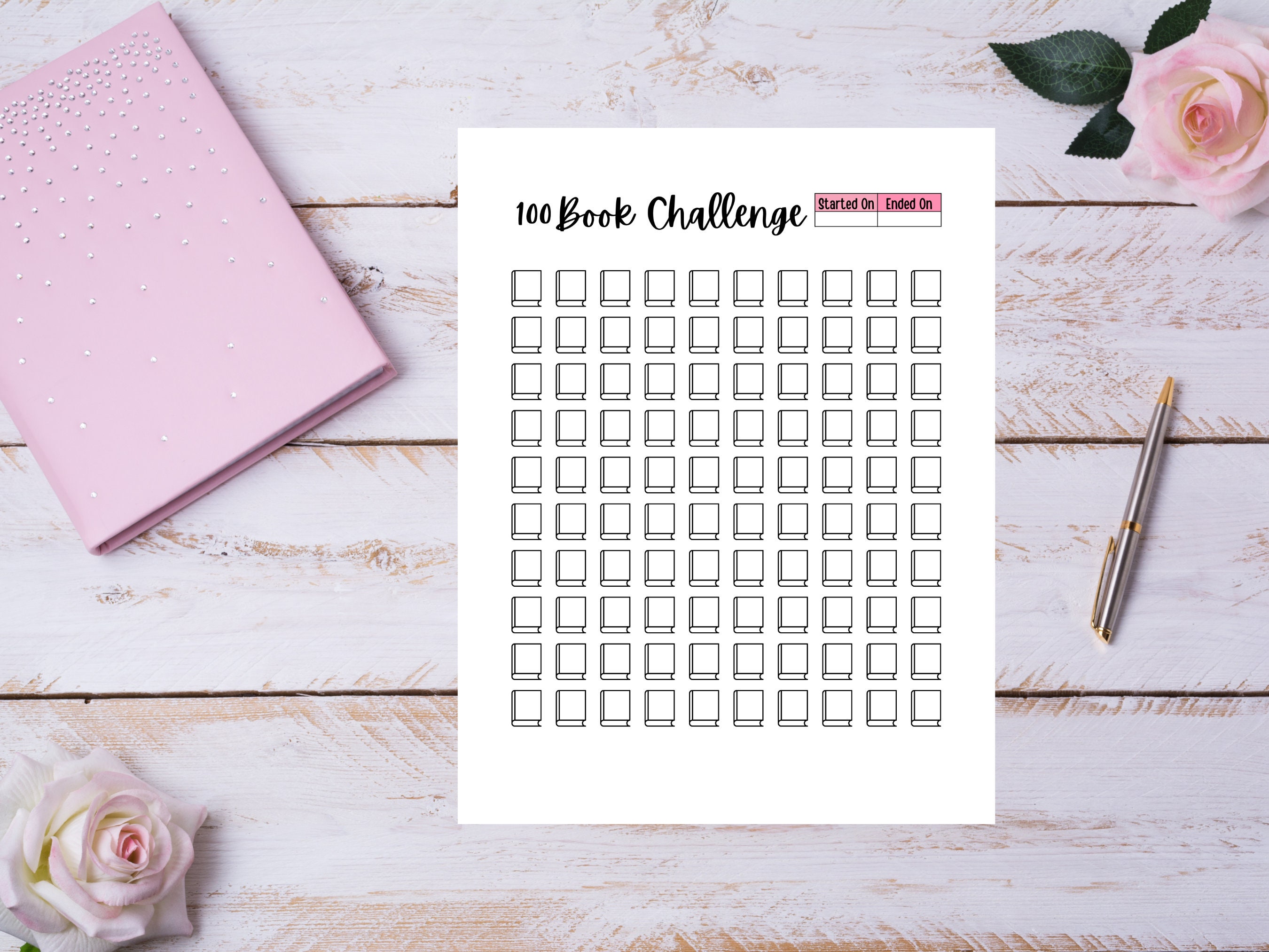 Printable Book Tracker, Digital Book Keeper, Printable Book Keeper, 100 ...