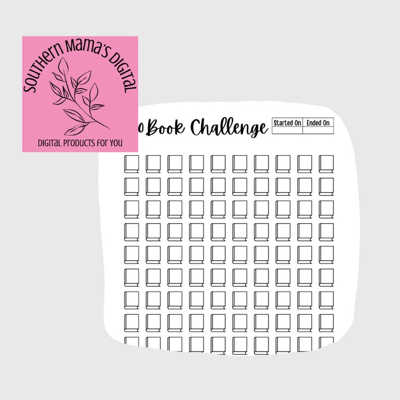 Printable Book Tracker, Digital Book Keeper, Printable Book Keeper, 100 ...