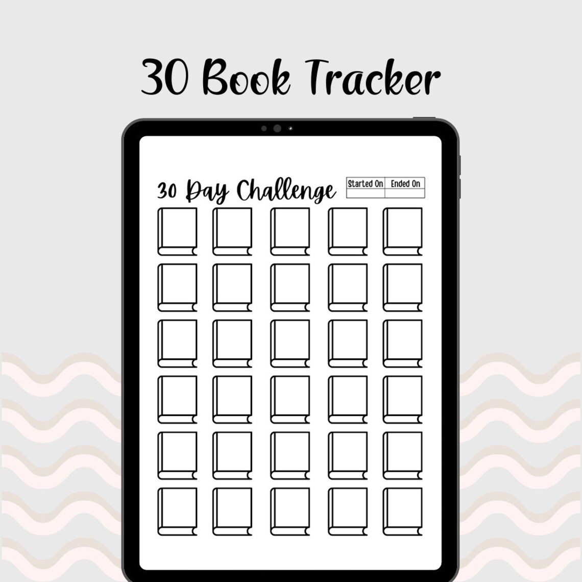 Printable Book Tracker, Digital Book Keeper, Printable Book Keeper, 30 ...