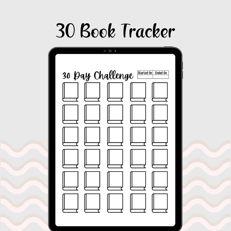 Printable Book Tracker, Digital Book Keeper, Printable Book Keeper, 30 ...