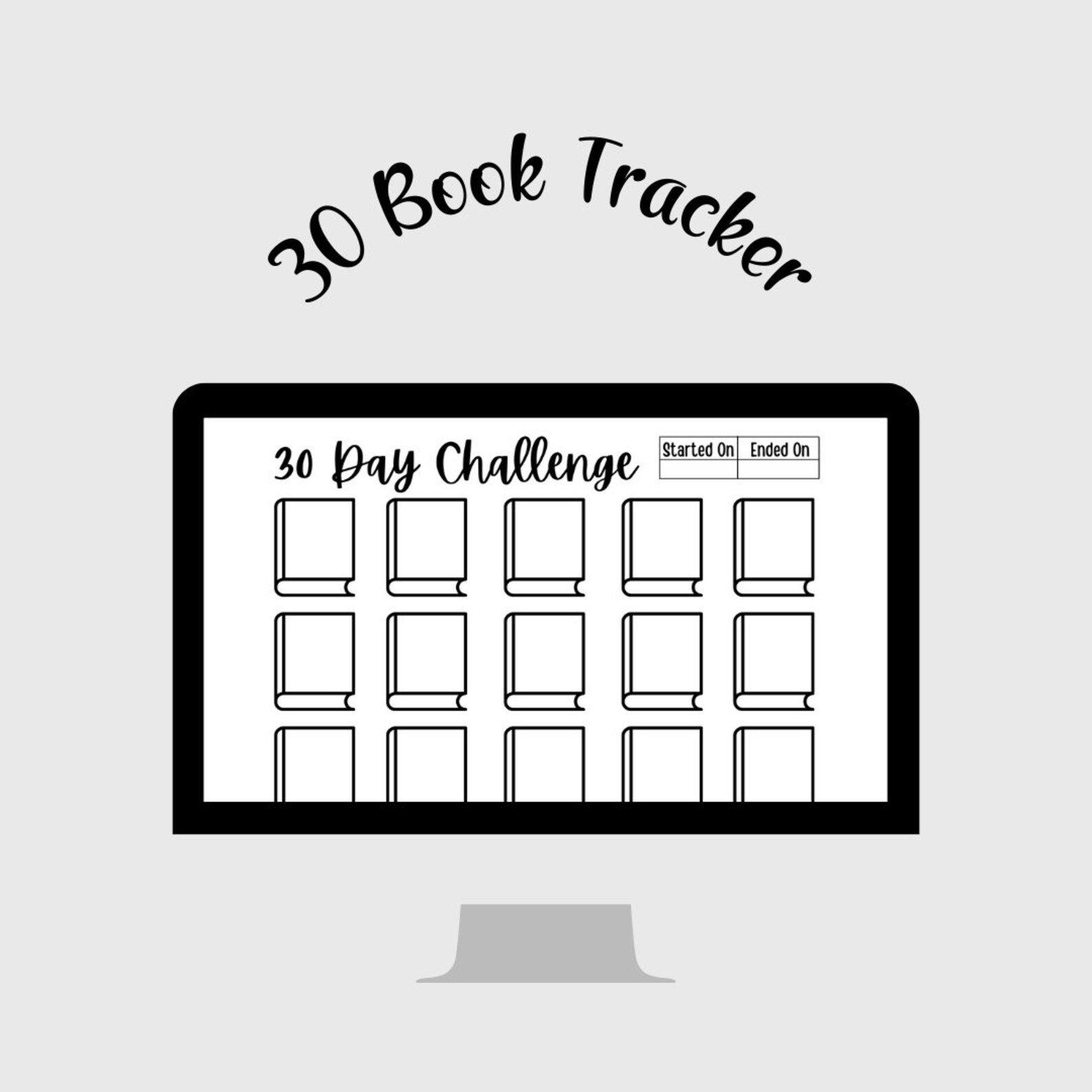 Printable Book Tracker, Digital Book Keeper, Printable Book Keeper, 30 ...
