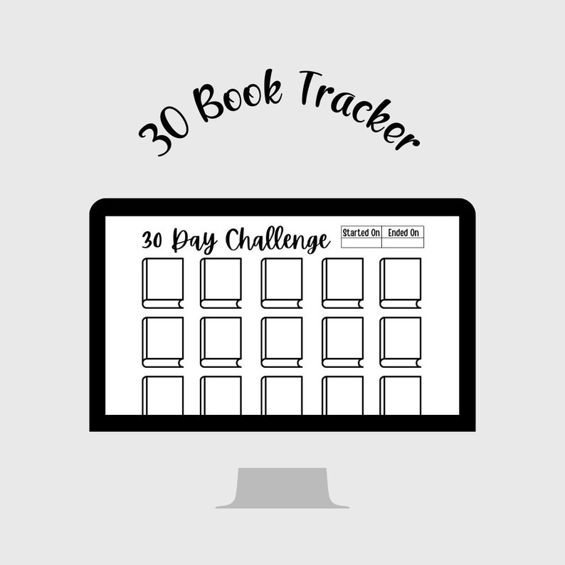 Printable Book Tracker, Digital Book Keeper, Printable Book Keeper, 30 ...
