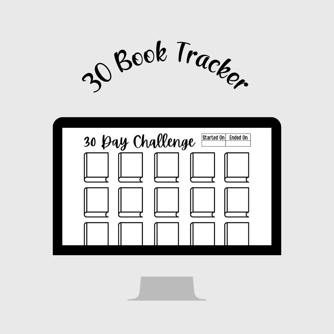 Printable Book Tracker, Digital Book Keeper, Printable Book Keeper, 30 ...