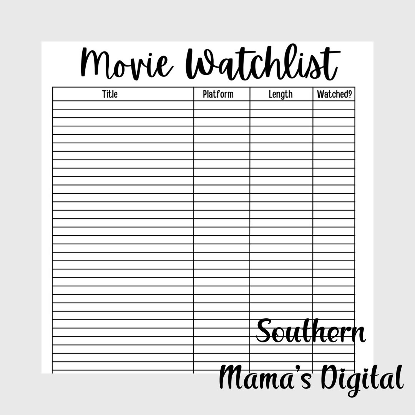 Movie, Watchlist, Movie Tracker, Movie Tracker, Digital Movie Tracker ...