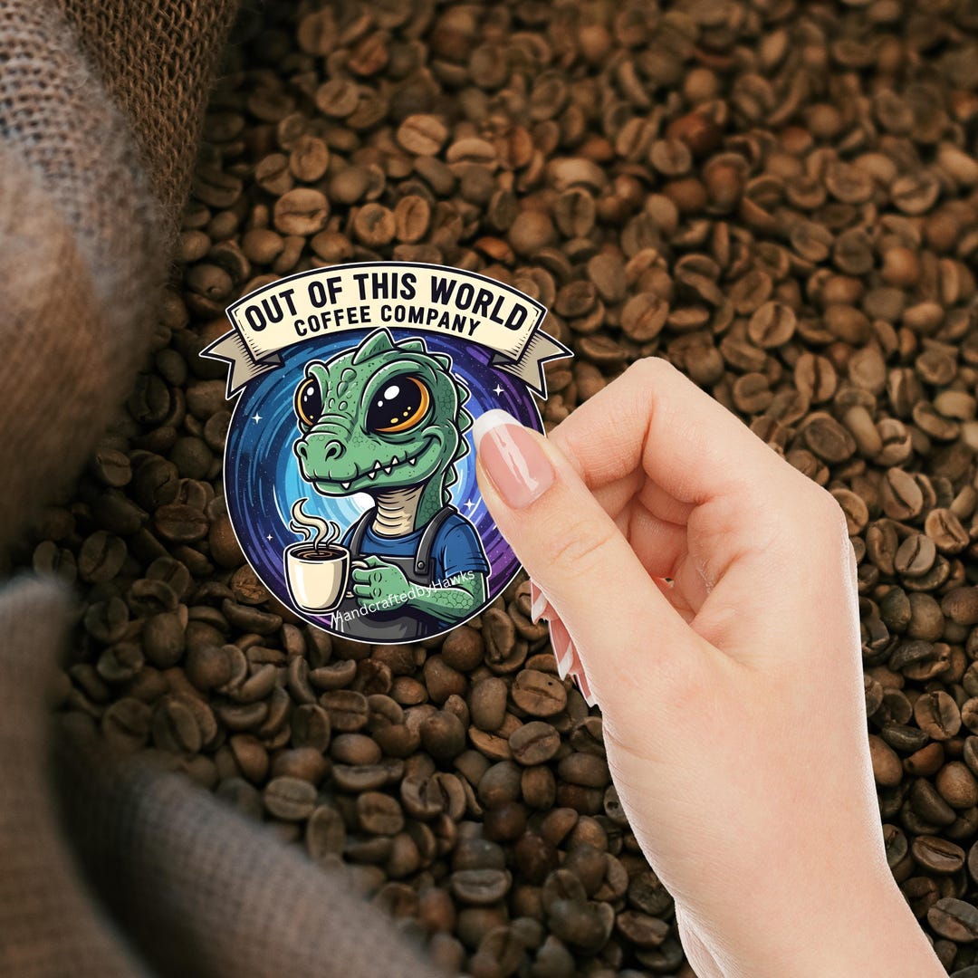Out of This WORLD COFFEE COMPANY | Alien Coffee Sticker | Barista Vinyl ...