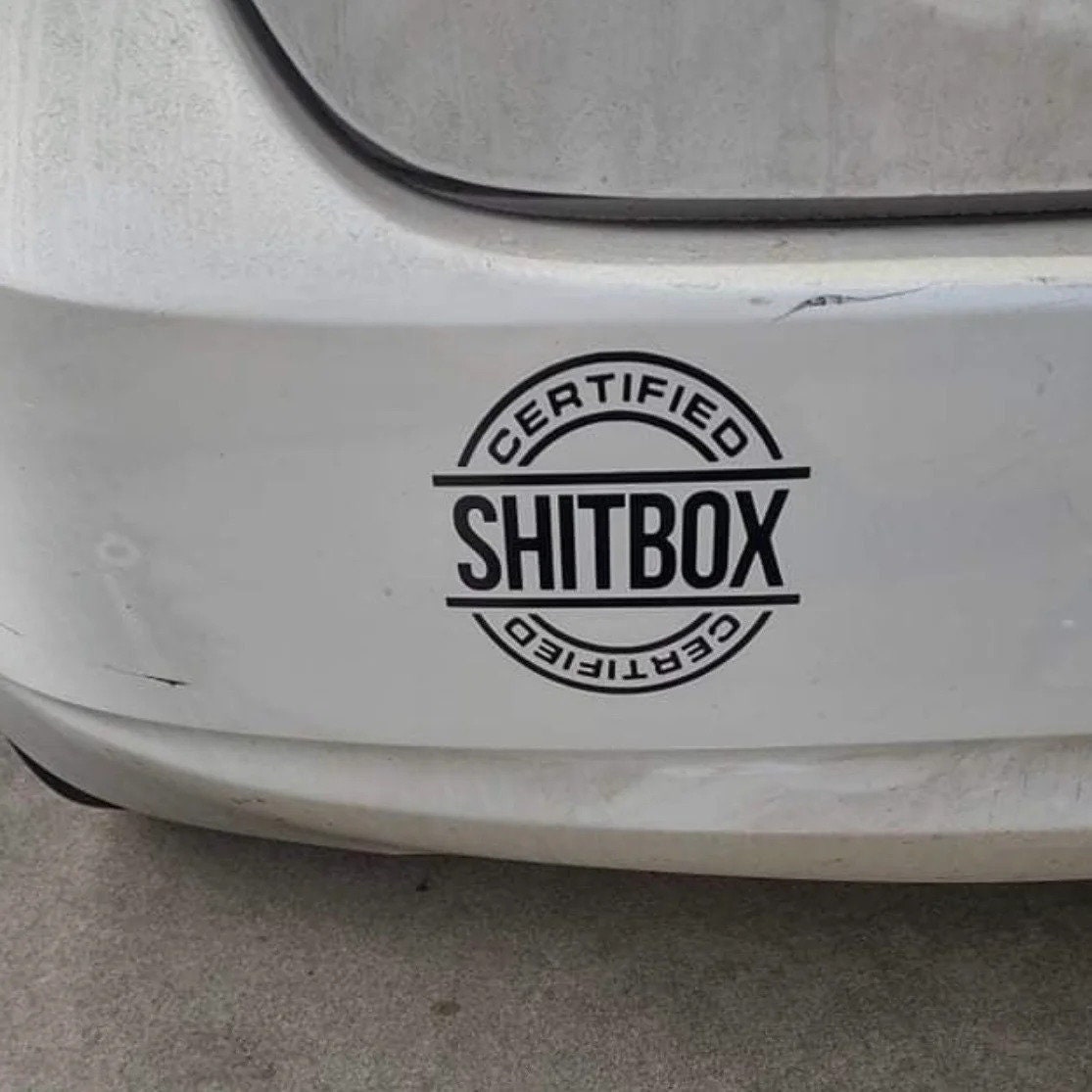 Certified Shitbox Vinyl Decal Digital File, Cricut Download, Funny ...