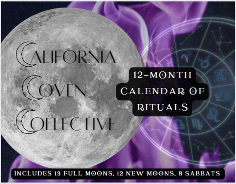 2023 Printable Full and New Moon and Sabbat Ritual Wall Calendar - Etsy