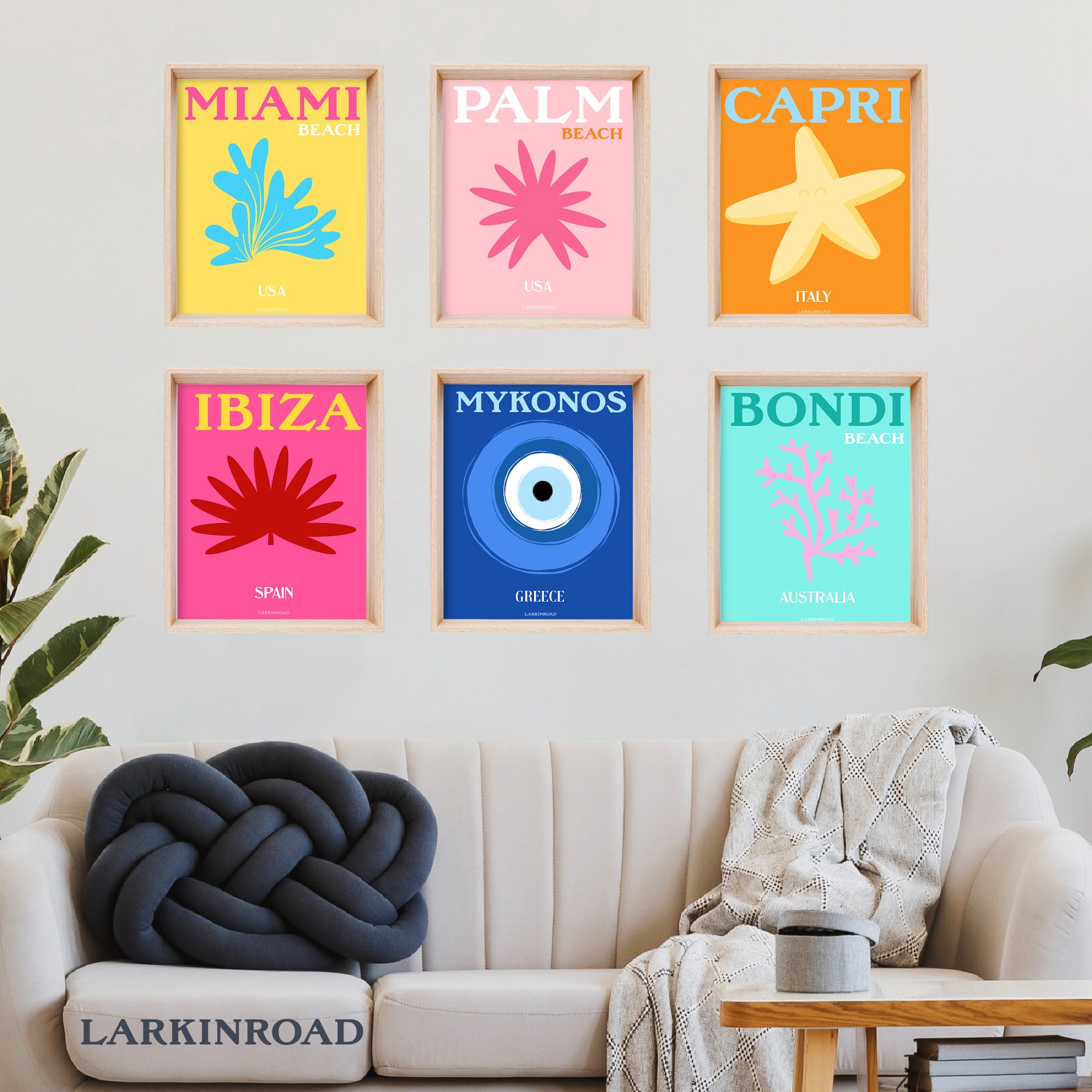 DIGITAL DOWNLOAD Travel Preppy Prints Pink Preppy Wall Art - Etsy