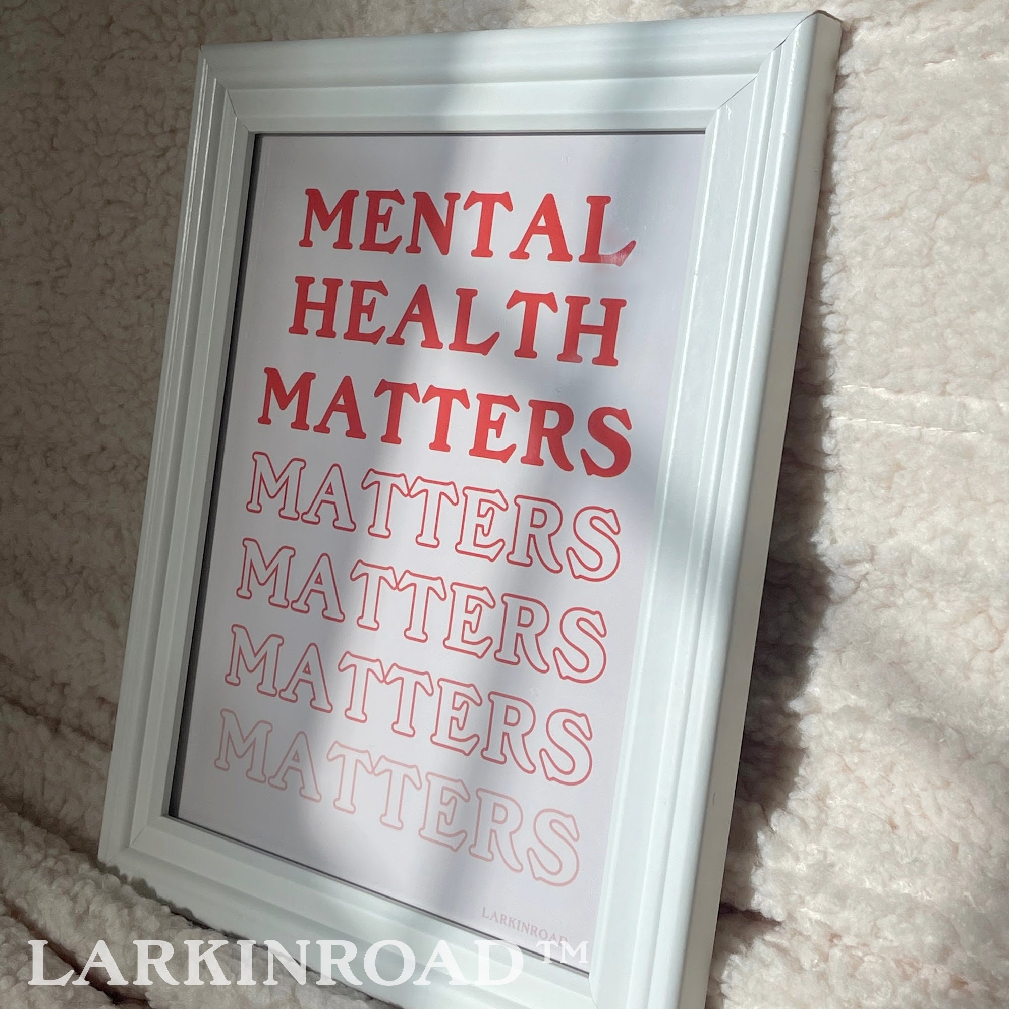 Mental Health Matters Poster, Self Care Wall Art, Therapy Office Decor ...