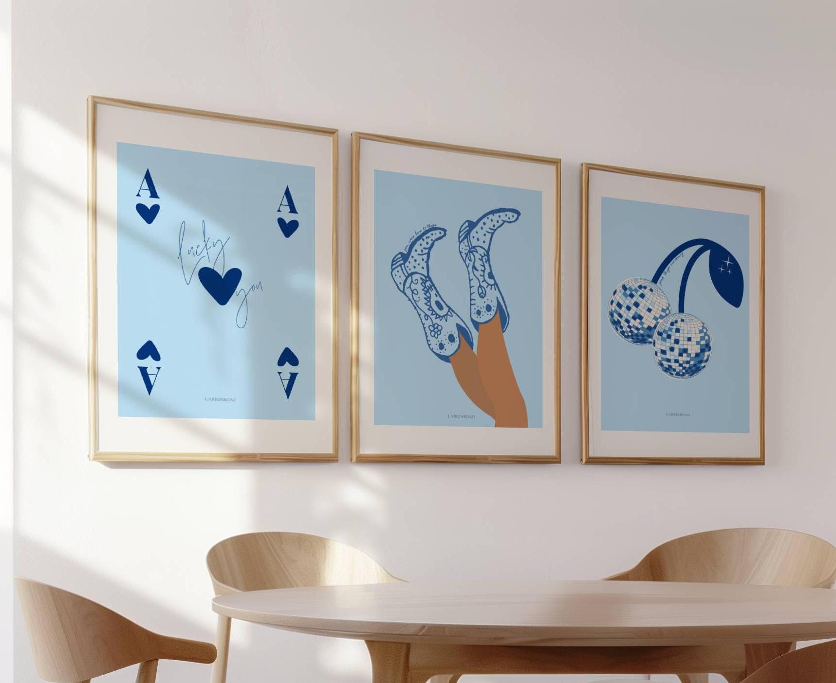 LARKINROAD Positive Affirmation 3 Posters 12x16 Unframed, Coastal ...